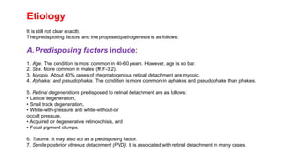 Retinal detachment | PPTX