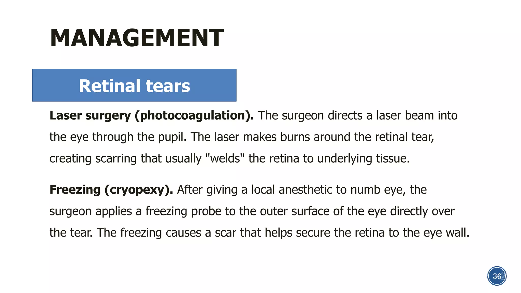 retinal detachment.pptx | Eye and Vision Conditions | Diseases and ...