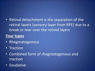 retinal detachment (basics and advanced) | PPTX | Eye and Vision ...