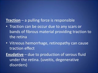 retinal detachment (basics and advanced) | PPTX