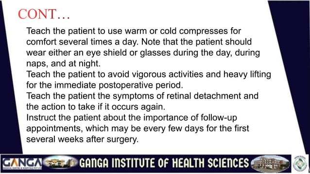 retinal detachment and its management for nursing students | PPTX