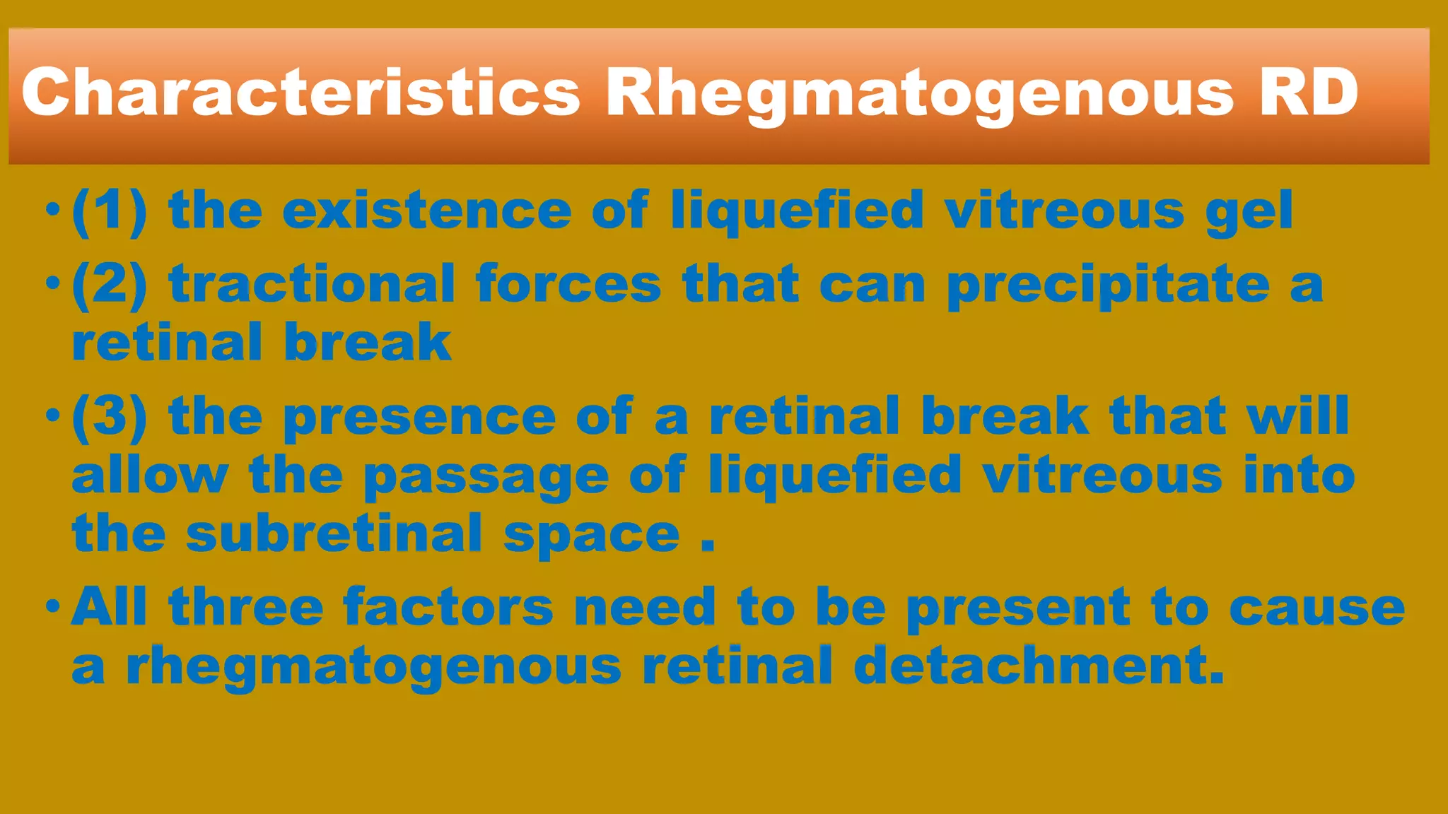 Retinal detachment 2016 | PPTX