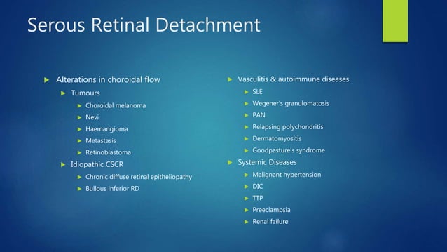 Management of retinal detachment | PPT