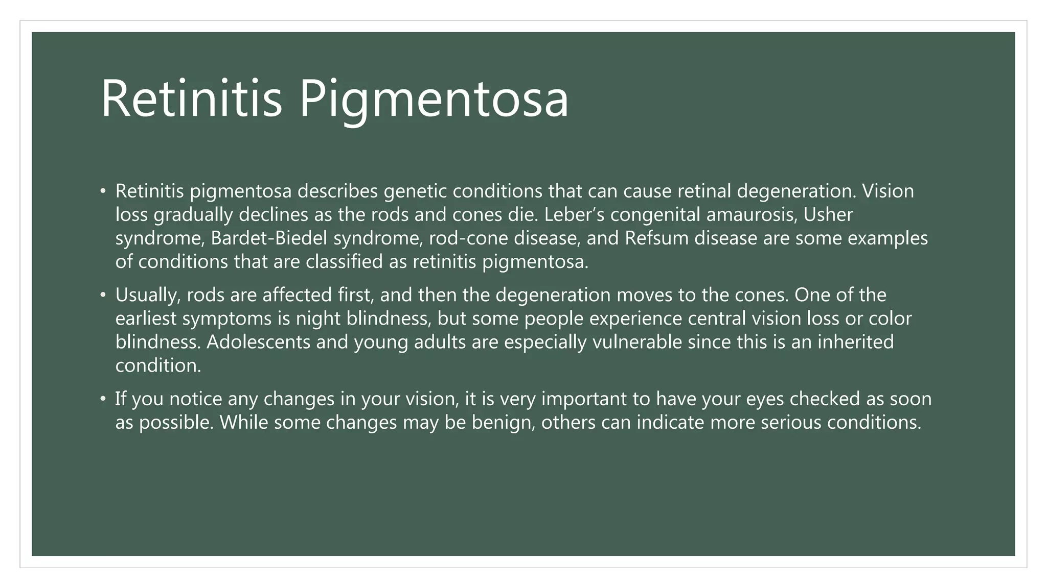 Retinal diseases of eye | PPTX