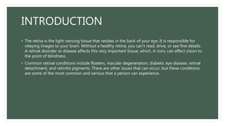 Retinal diseases of eye | PPTX
