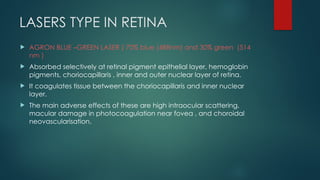 Upload lasers used in retina senior.pptx