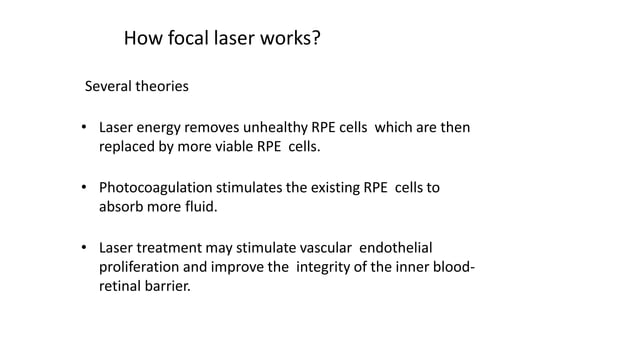 Retinal laser therapy | PPTX