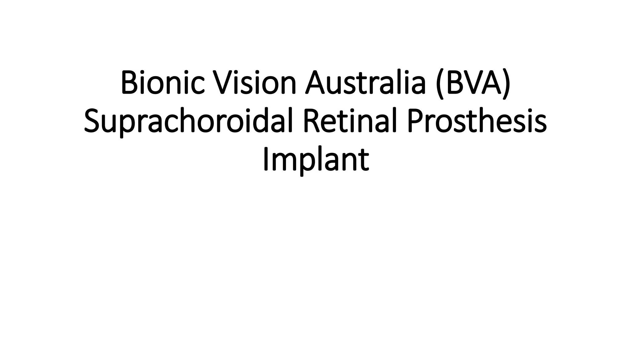 Retinal prosthesis | PPTX