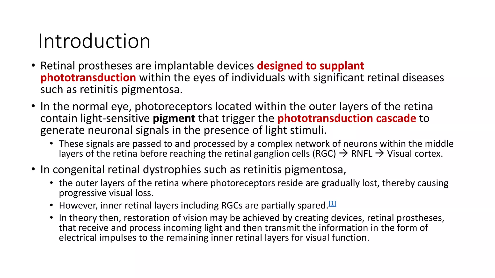 Retinal prosthesis | PPTX