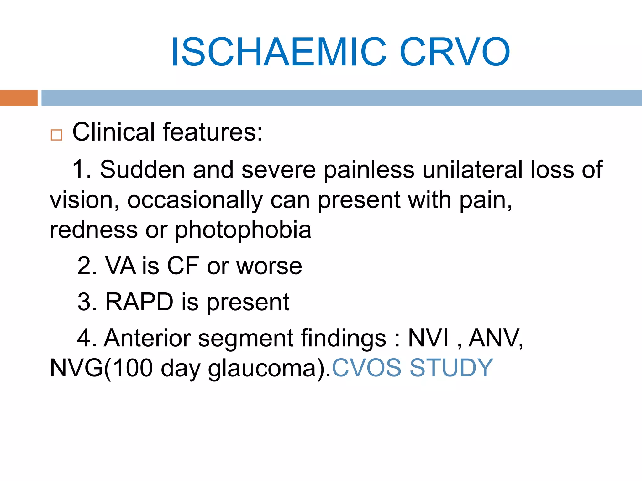 Retinal vascular occlusions | PPTX