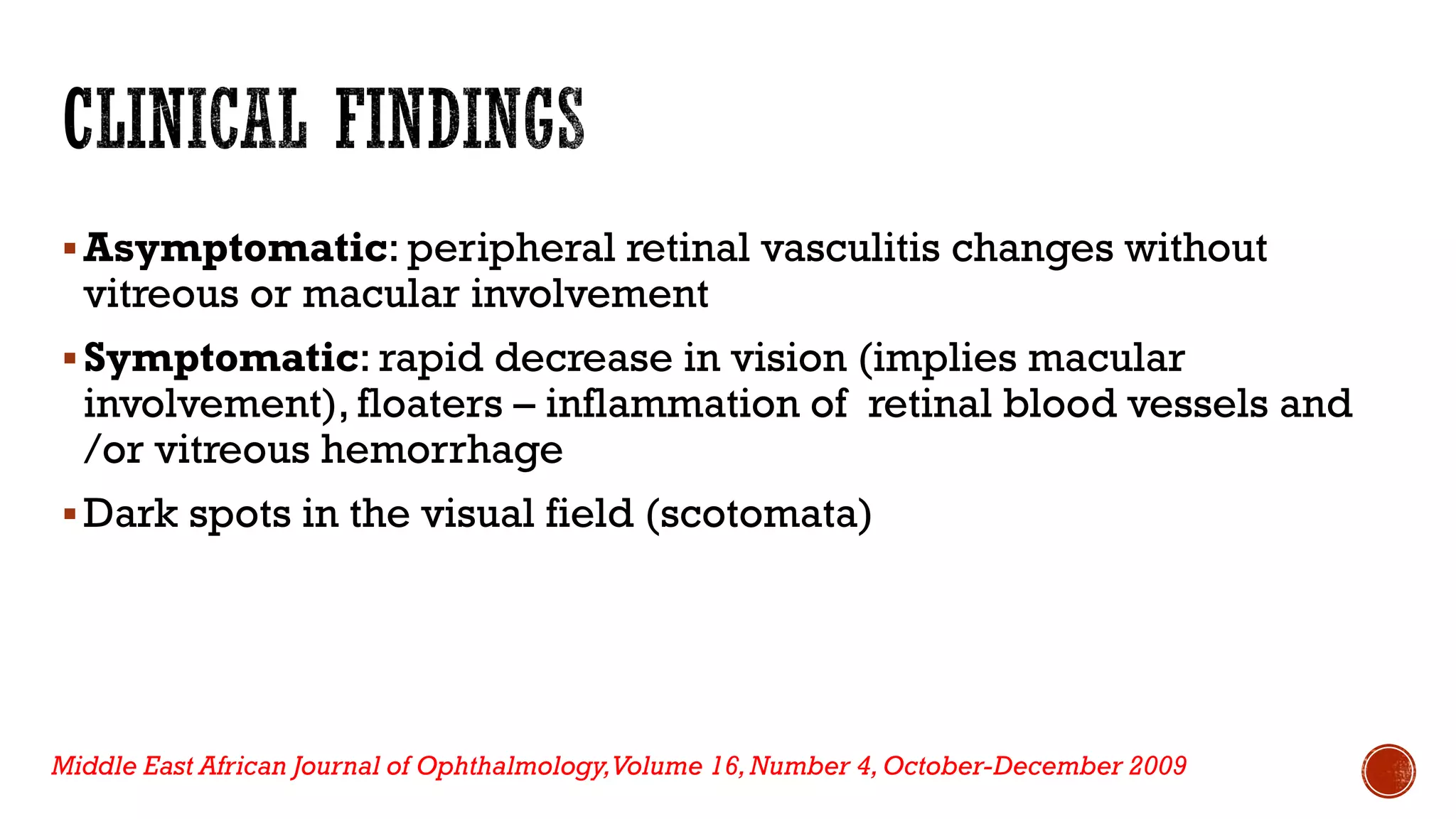Retinal Vasculitis | PDF