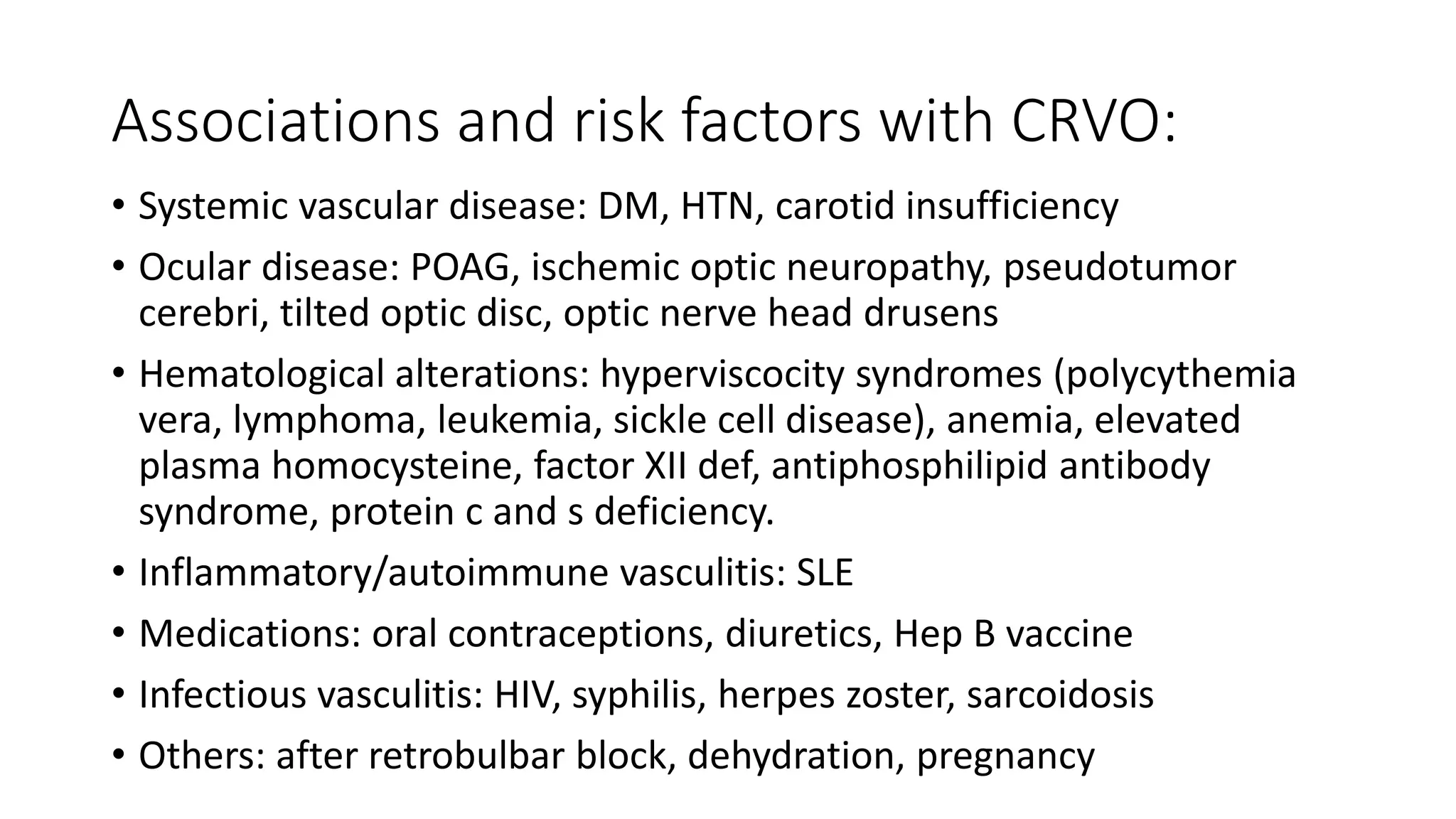 Retinal vein occlusion | PPTX