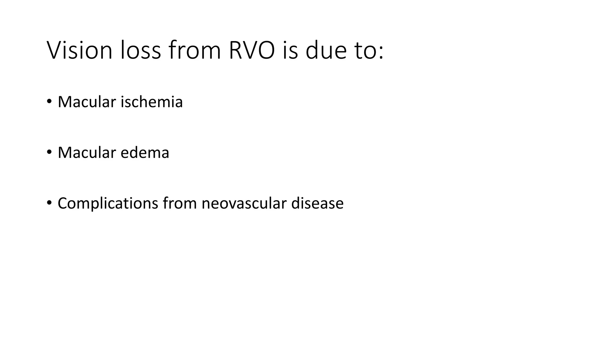 Retinal vein occlusion | PPTX