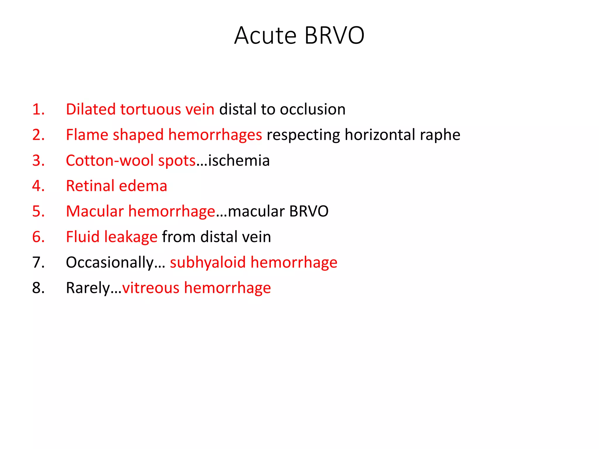 Retinal vein occlusion | PPTX