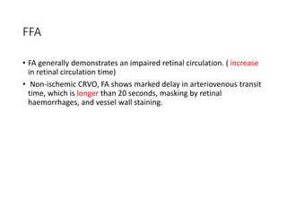 Retinal vein occlusion | PPTX