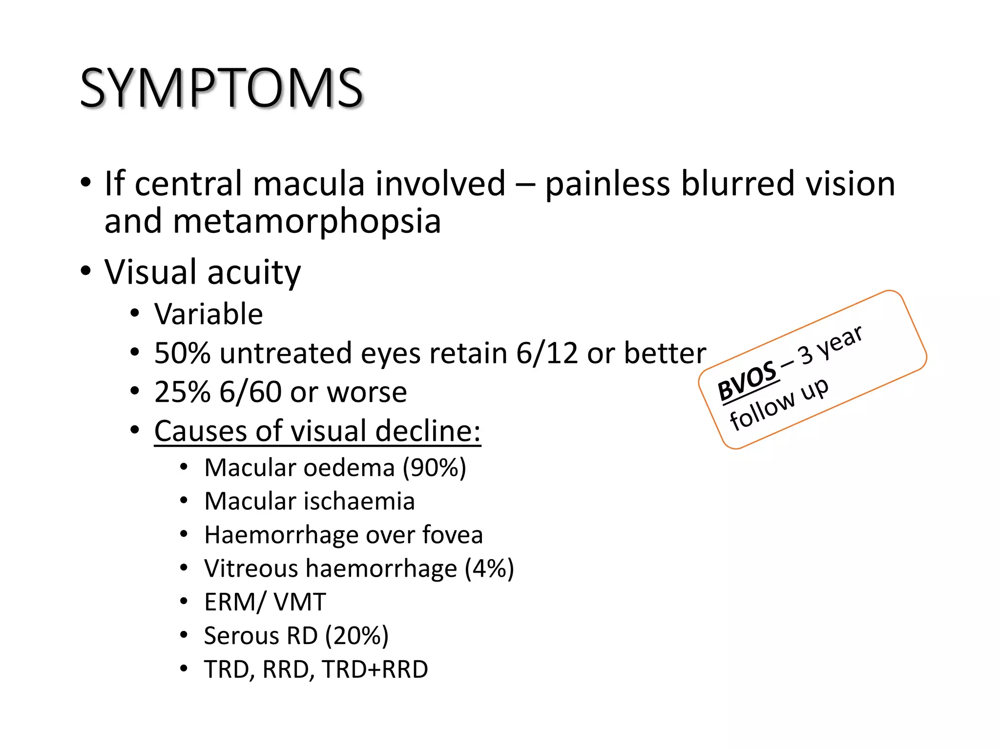 Retinal vein occlusion | PPTX