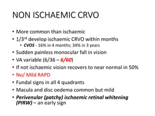 Retinal vein occlusion | PPTX
