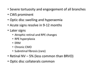 Retinal vein occlusion | PPTX