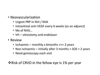 Retinal vein occlusion | PPTX