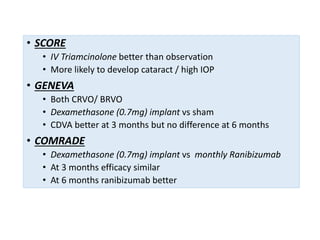 Retinal vein occlusion | PPTX