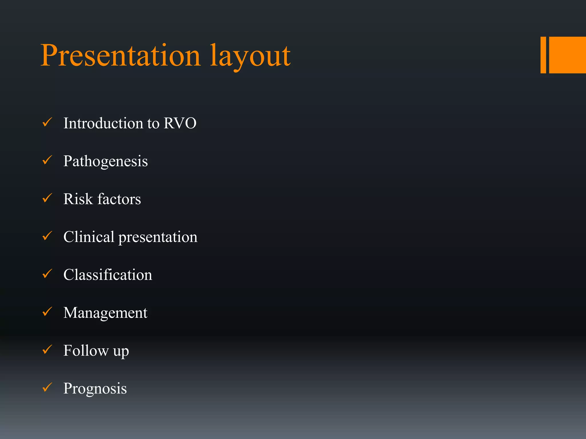 Retinal vein occlusion | PPTX