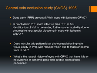 Retinal vein occlusion | PPTX