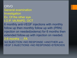 Retinal vein occlusion | PPTX