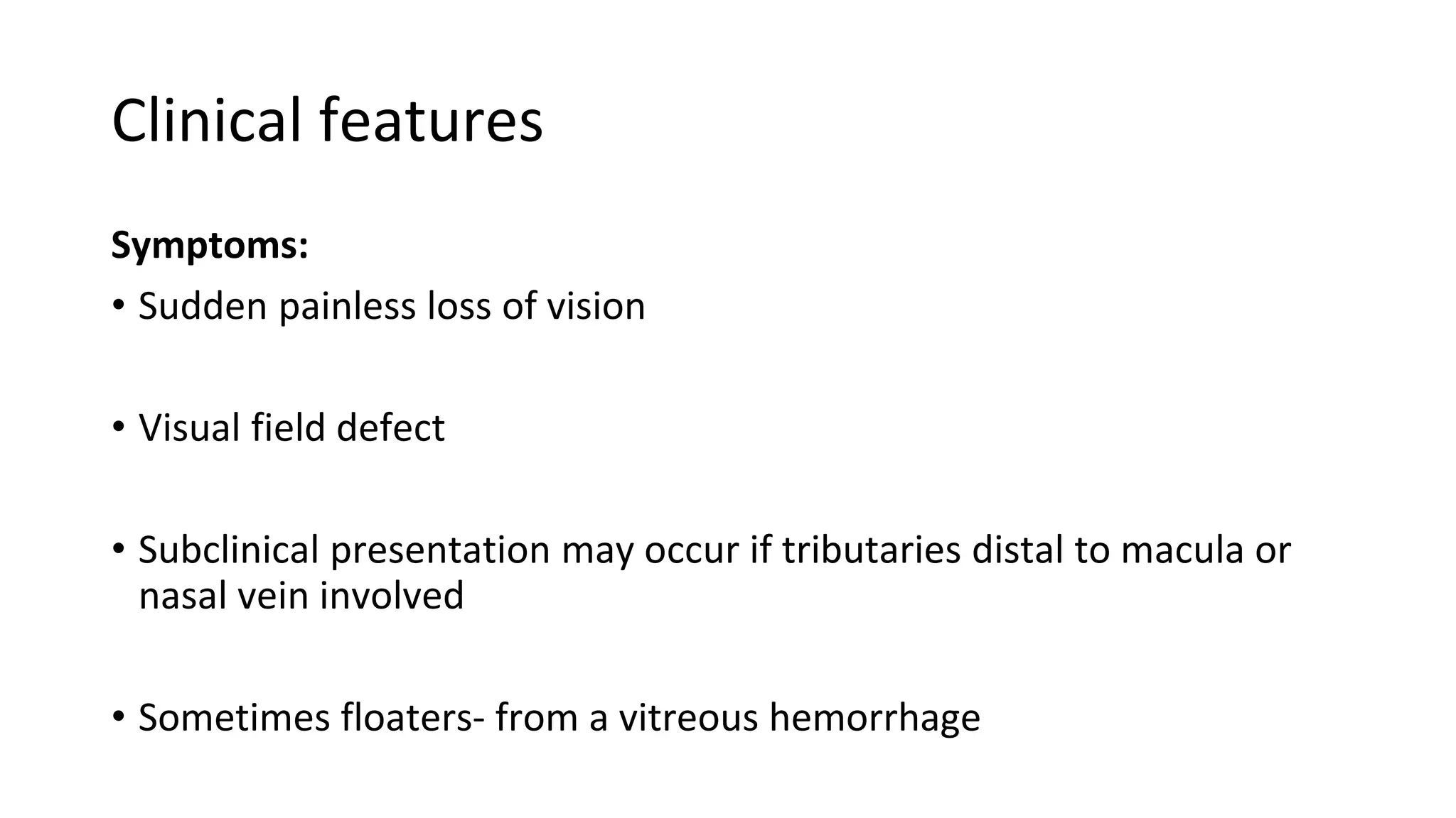 Retinal vein occlusion | PPTX