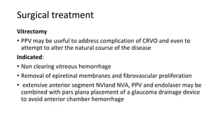 Retinal vein occlusion | PPTX