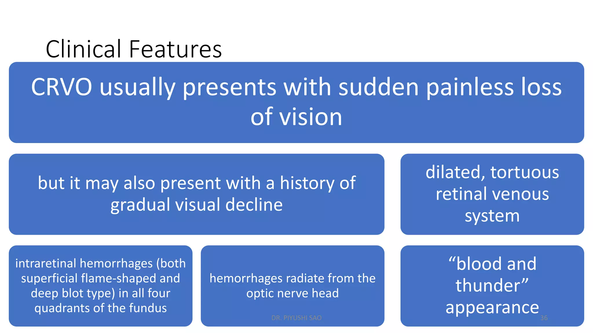 Retinal vein occlusions | PPTX