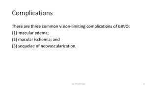 Retinal vein occlusions | PPTX