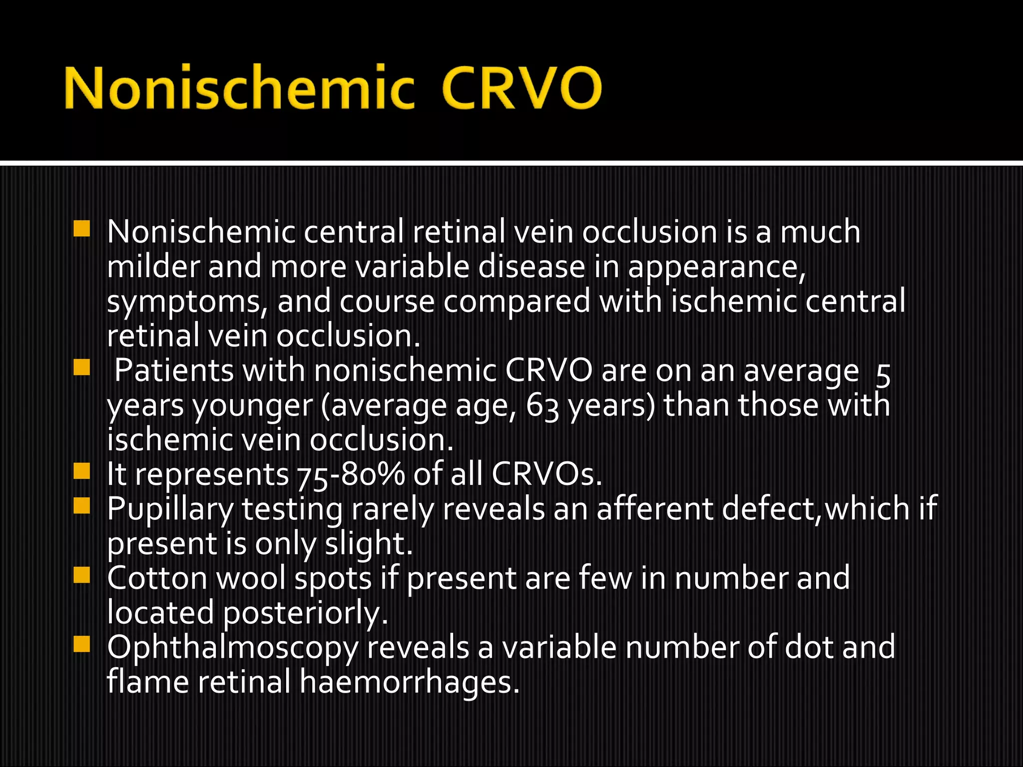 Retinal vein occlusions | PPT