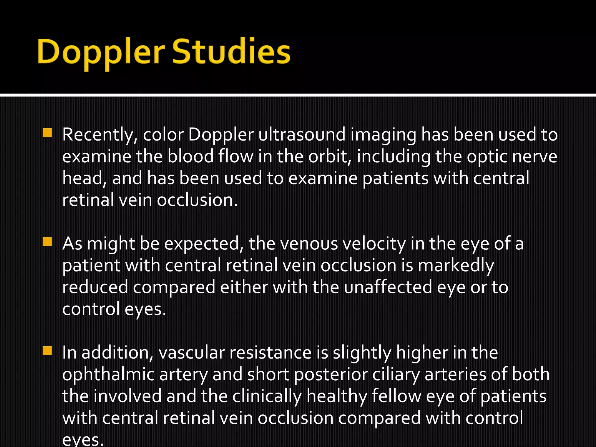 Retinal vein occlusions | PPT