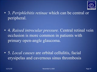 Retinal vein occulision | PDF