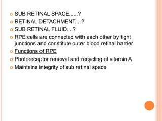 Retina pathology (2) | PPTX