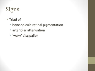 Retinitis pigmentosa | PPT