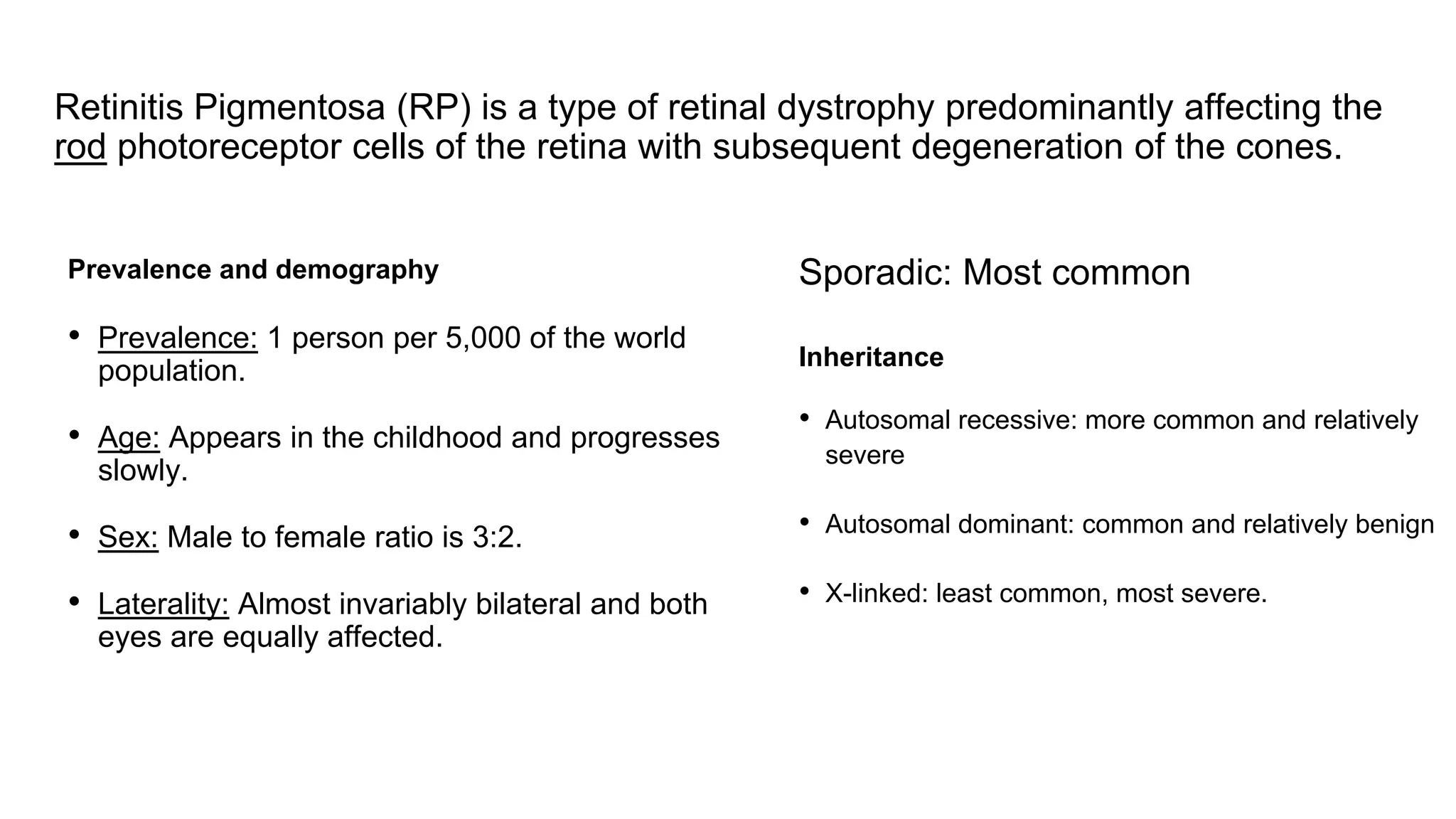 Retinitis Pigmentosa | PPTX | Eye and Vision Conditions | Diseases and ...