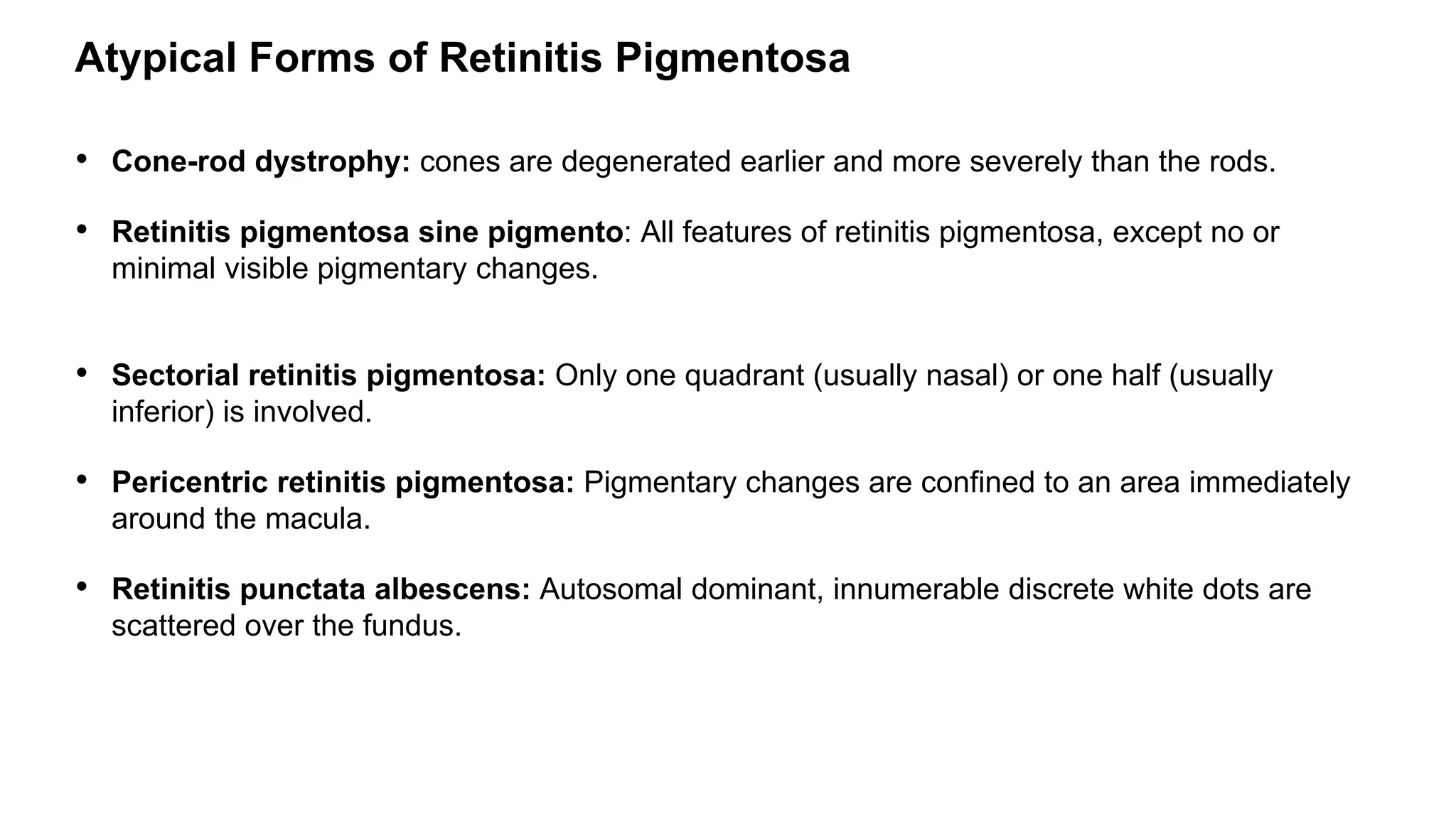 Retinitis Pigmentosa | PPTX | Eye and Vision Conditions | Diseases and ...