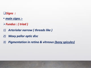 Retinitis pigmentosa | PPT