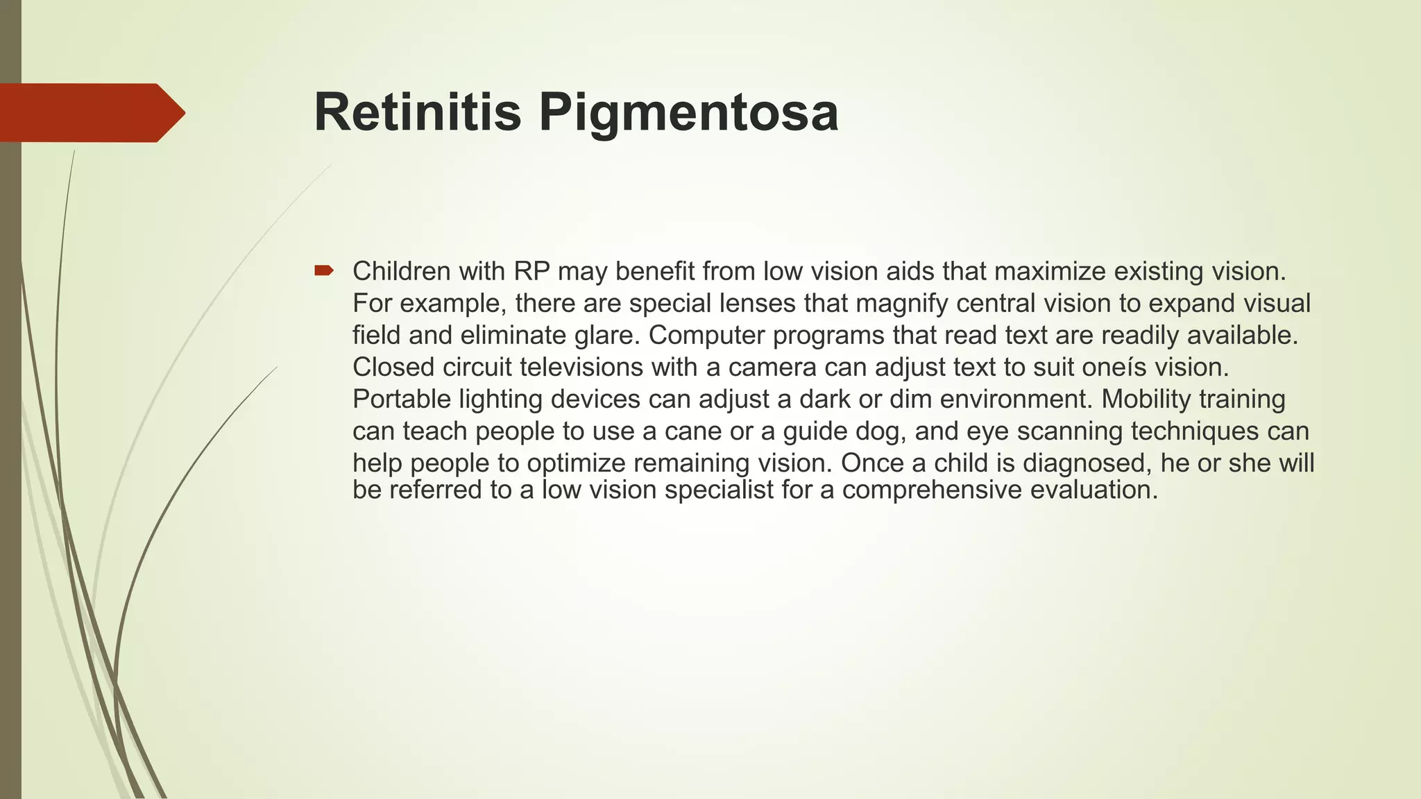 Retinitis pigmentosa ppt | PPTX