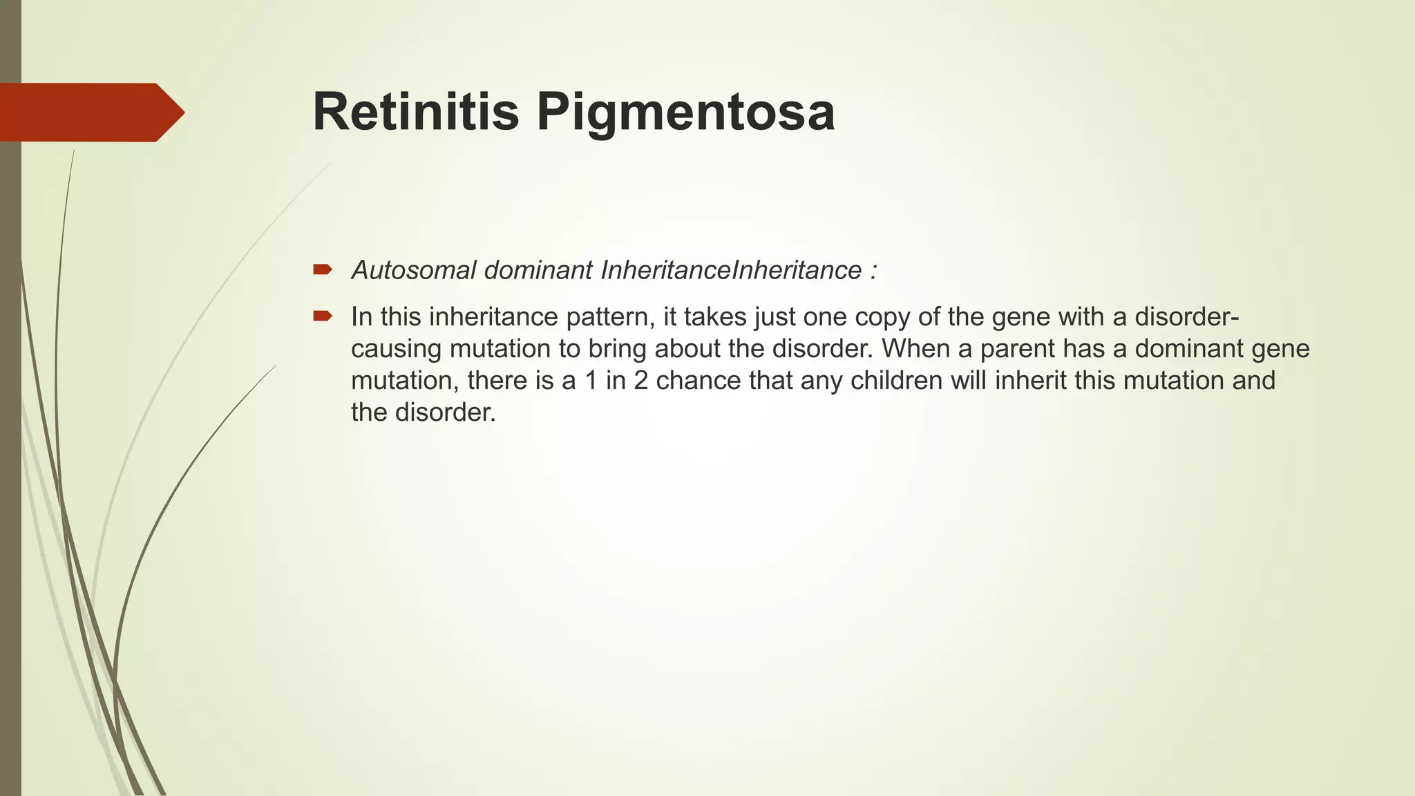 Retinitis pigmentosa ppt | PPTX