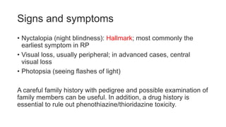 Retinitis Pigmentosa slide presentasi kedokteran | PPT