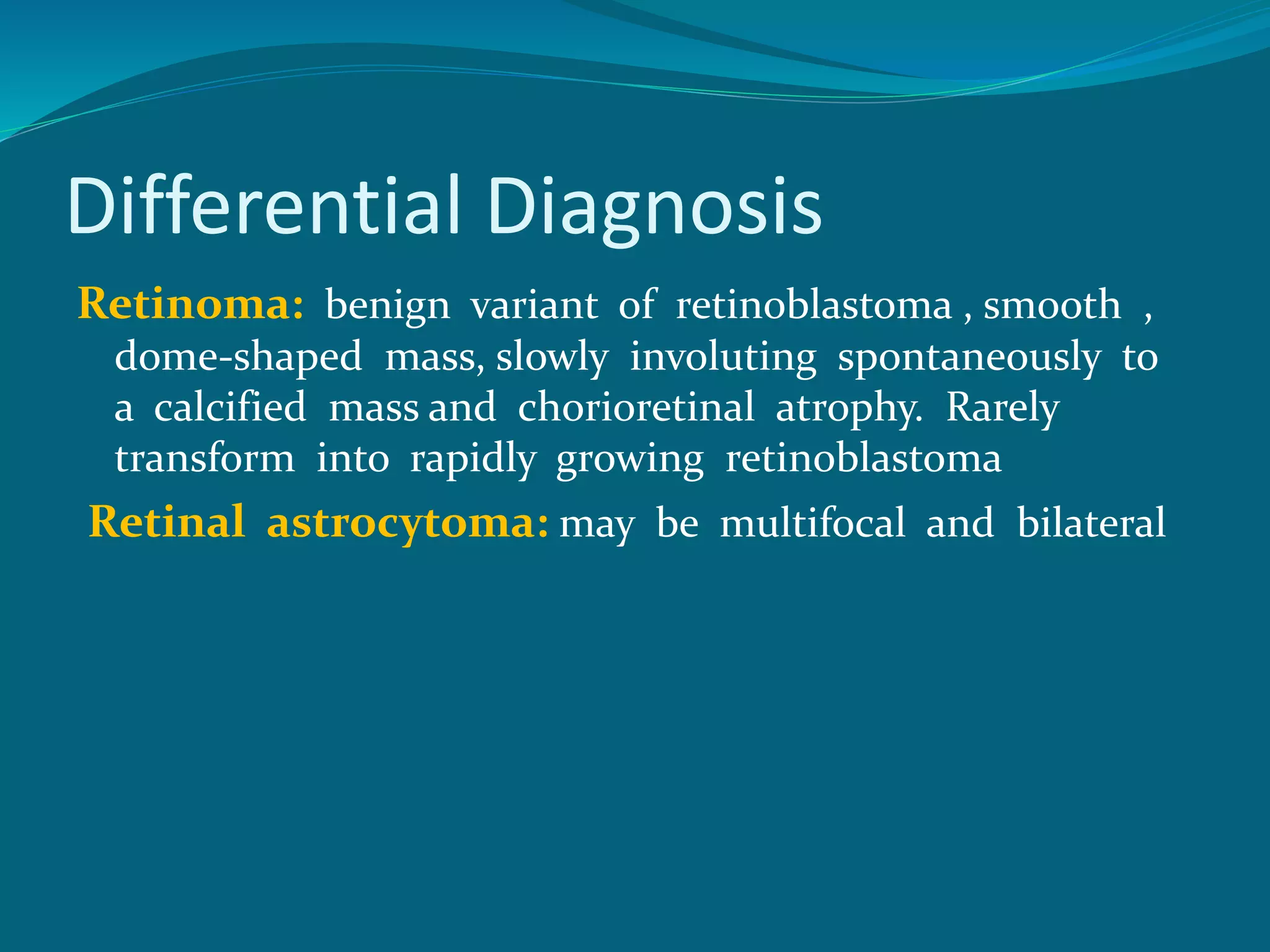Retinoblastoma case presentation, final | PPT
