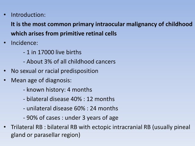 Retinoblastoma | PDF | Eye and Vision Conditions | Diseases and Conditions