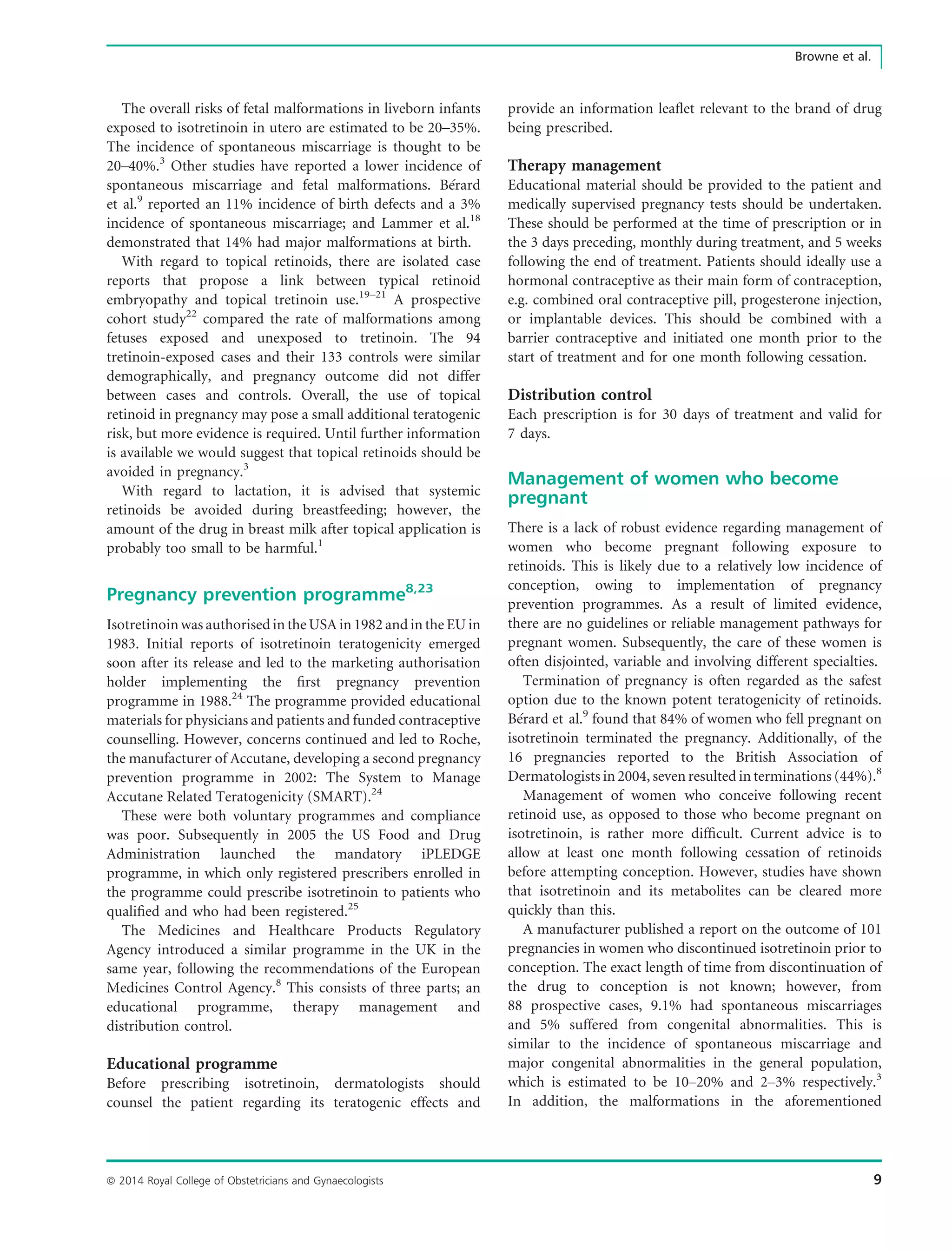 Retinoids and pregnancy | PDF