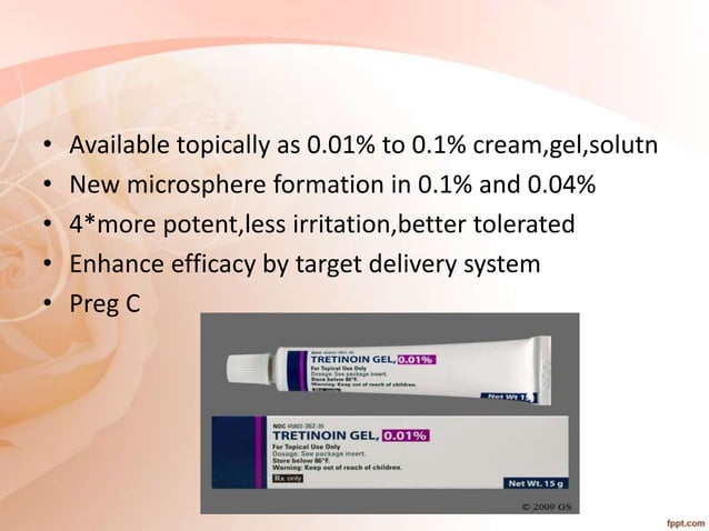 Retinoids in dermatology seminar | PPTX