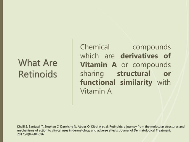 Retinoids in therapy | PPTX