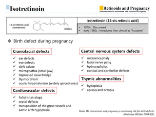 (마더리스크라운드) Determination of Isotretinoin & Acitretin in Pregnancy | PPTX