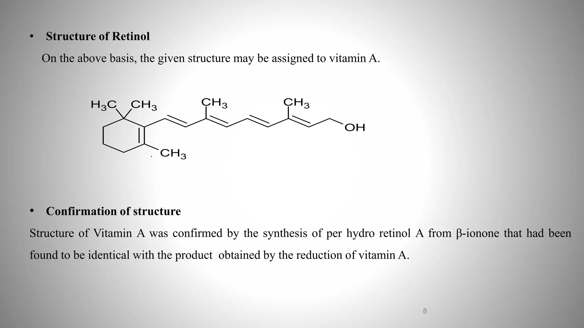 structural elucidation of retinol.pptx