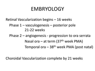 Retinopathy of prematurity | PPTX